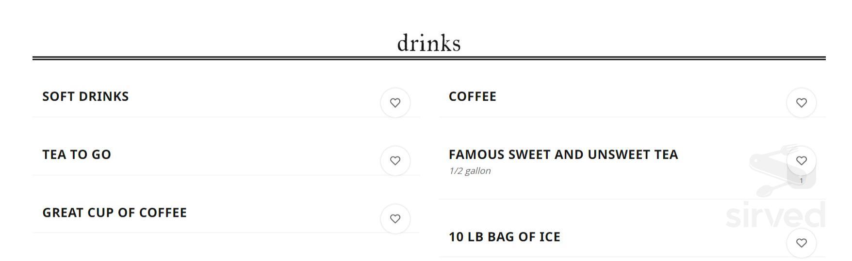 Litton's menu in Knoxville, Tennessee, USA