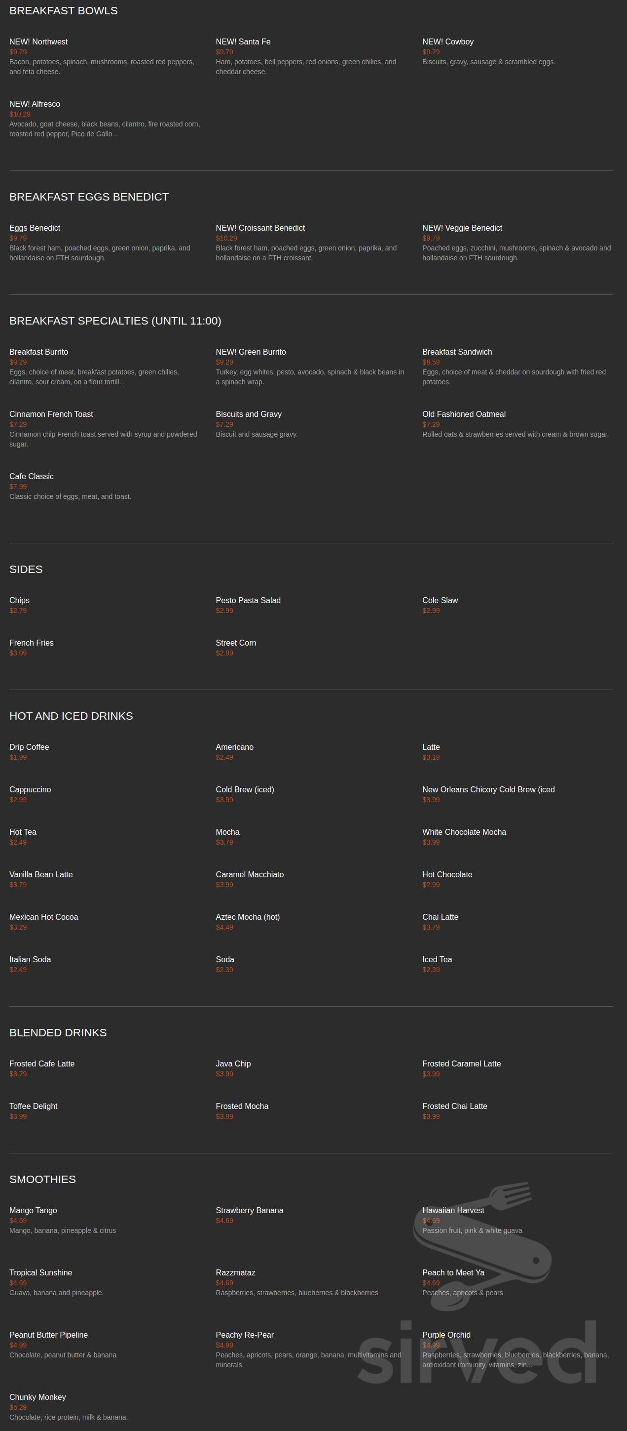 From the Hearth Kitchen and Pie Shop - Churn Creek menus in Redding ...