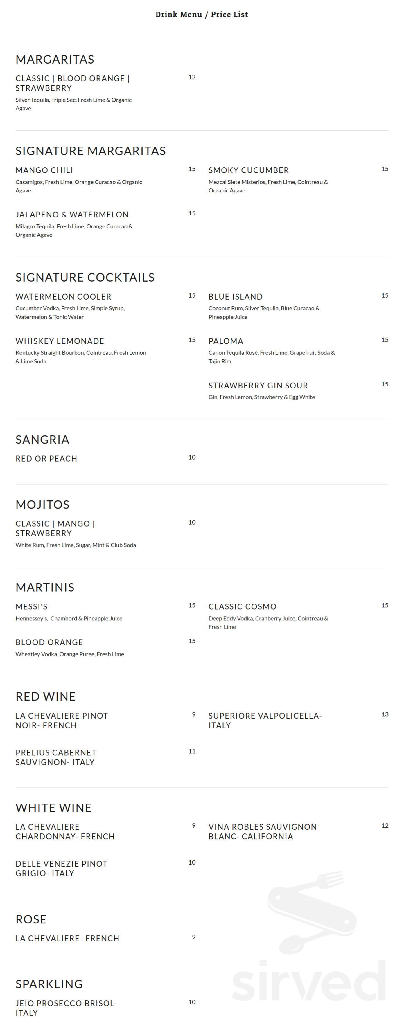 Monarca Restaurant & Bar menu in Mt Kisco, New York, USA
