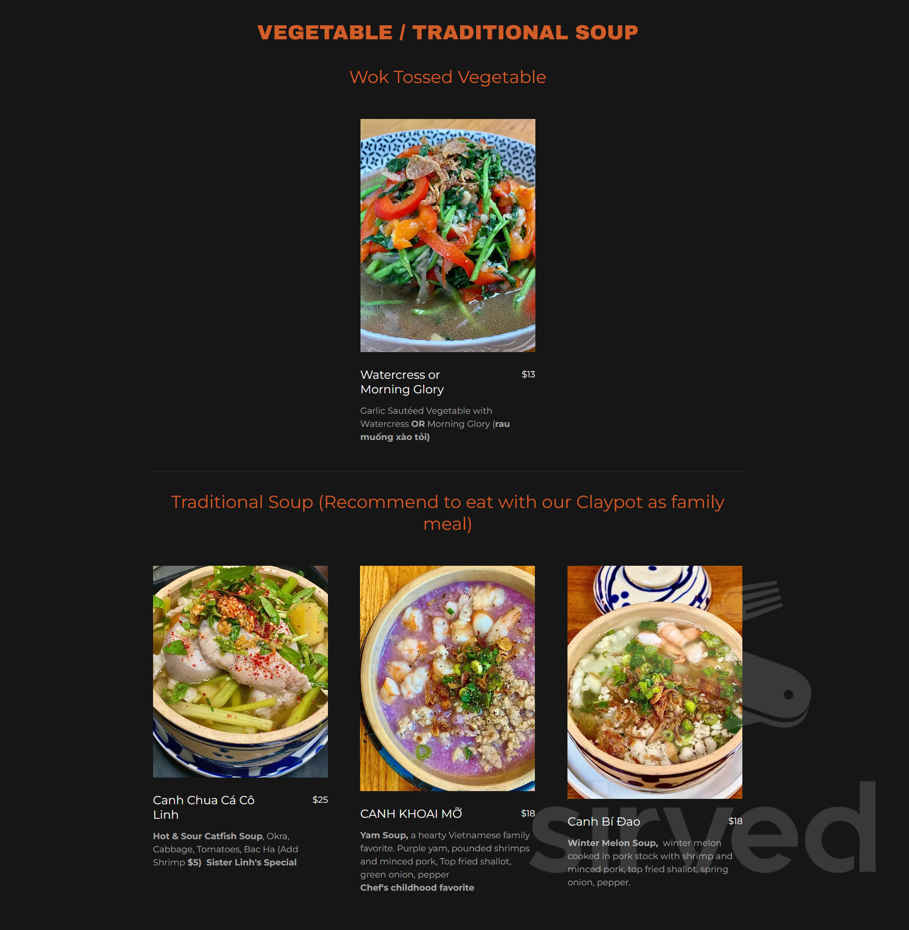 Gao Viet Kitchen menu in San Francisco, California, USA