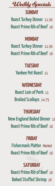 Menu for Pleasant Cafe in Roslindale, MA | Sirved