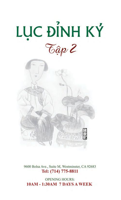 Luc Dinh Ky 1 Restaurant menu in Westminster, California, USA