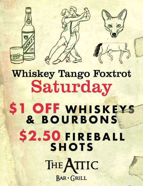 The Attic Bar and Grill West menu in Sioux Falls, South Dakota, USA