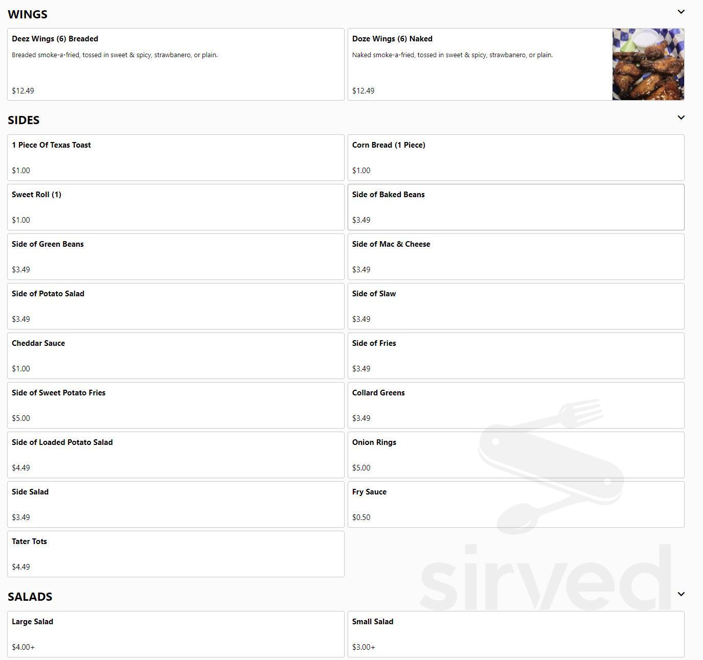 The Brack Shack Restaurant & Kick Yo Butt Catering menus in Auburndale ...