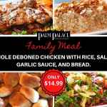 Palm Palace menu in Ann Arbor, Michigan, USA