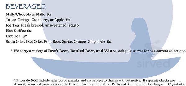 Blue Canoe Grill menu in Erieville, New York, USA