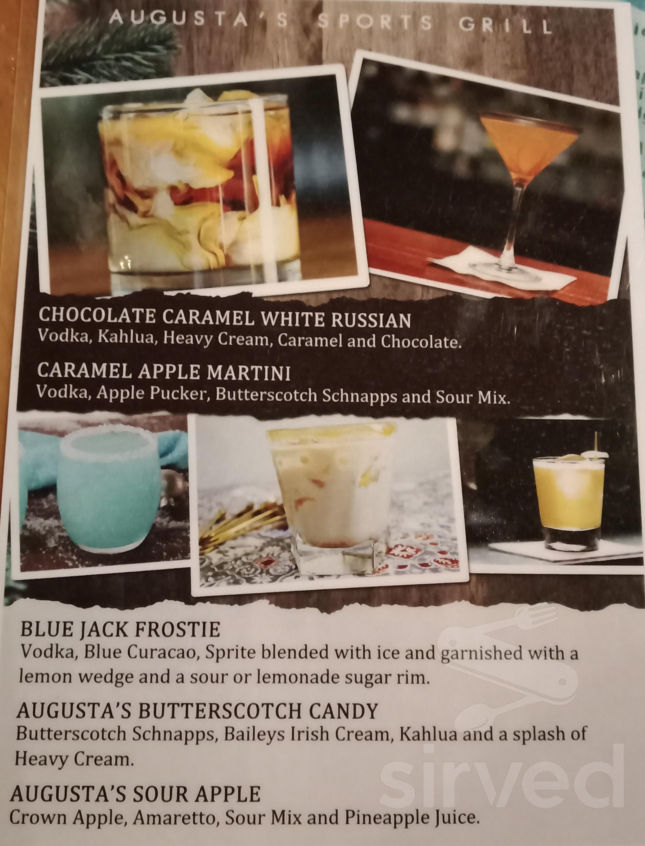 Augusta's Sports Grill menu in Cullman, Alabama, USA