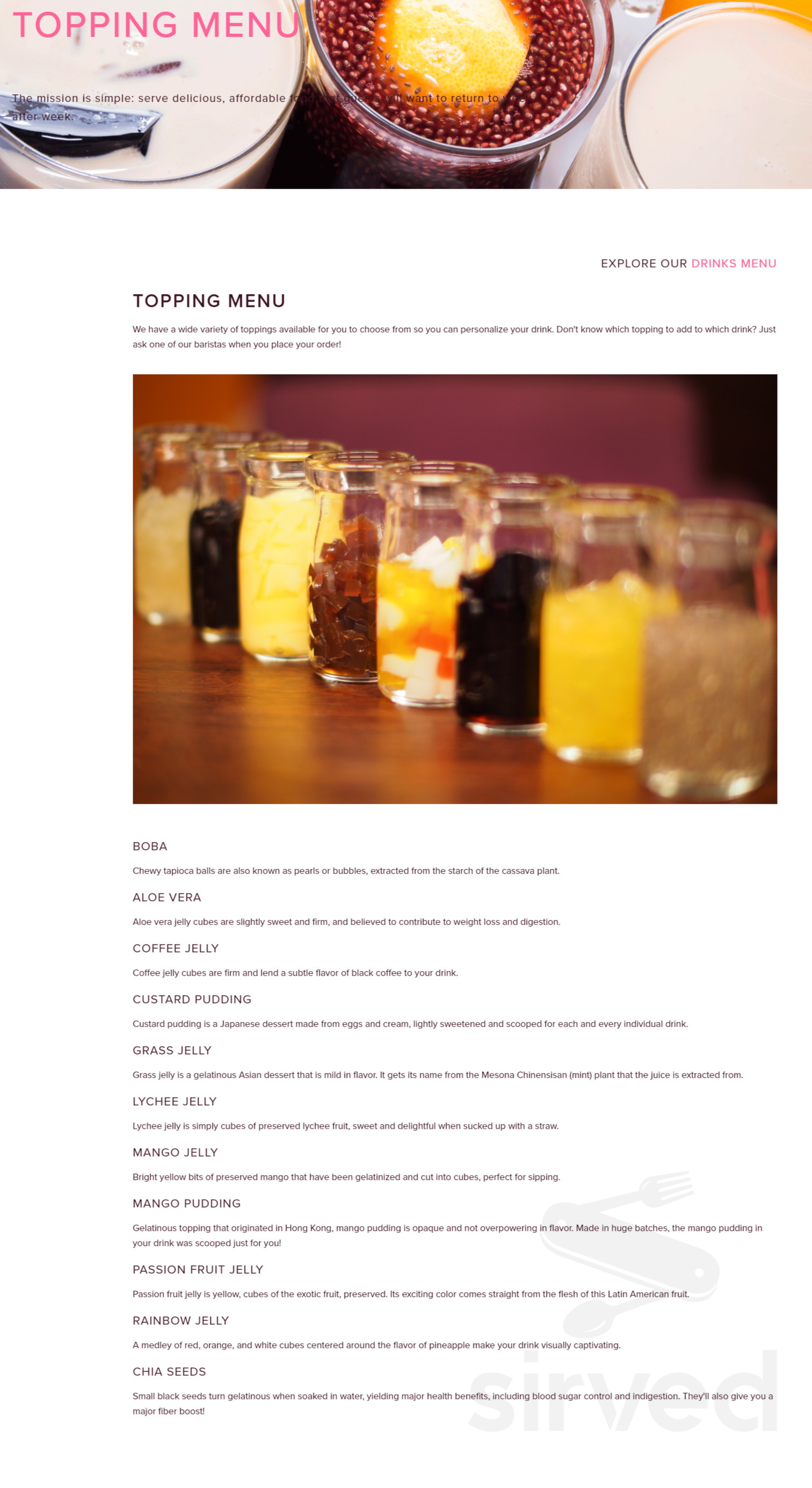 Sweet Hut Bakery & Cafe menu in Plano, Texas, USA