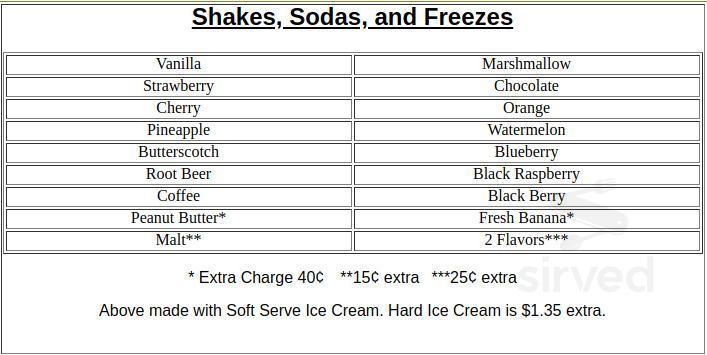 Sno-Cap Drive In Redmond menus in Redmond, Oregon, United States