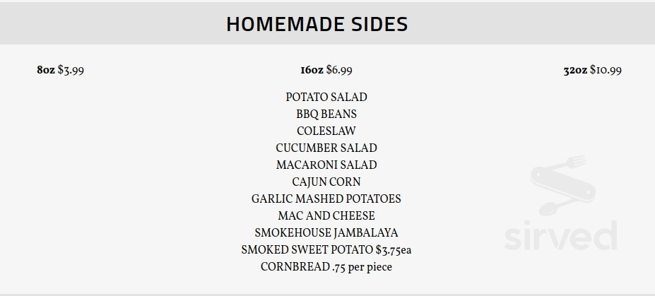 Goody Cole's Smokehouse menu in Brentwood, New Hampshire, USA