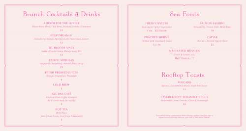 White Limozeen menu in Nashville, Tennessee, USA