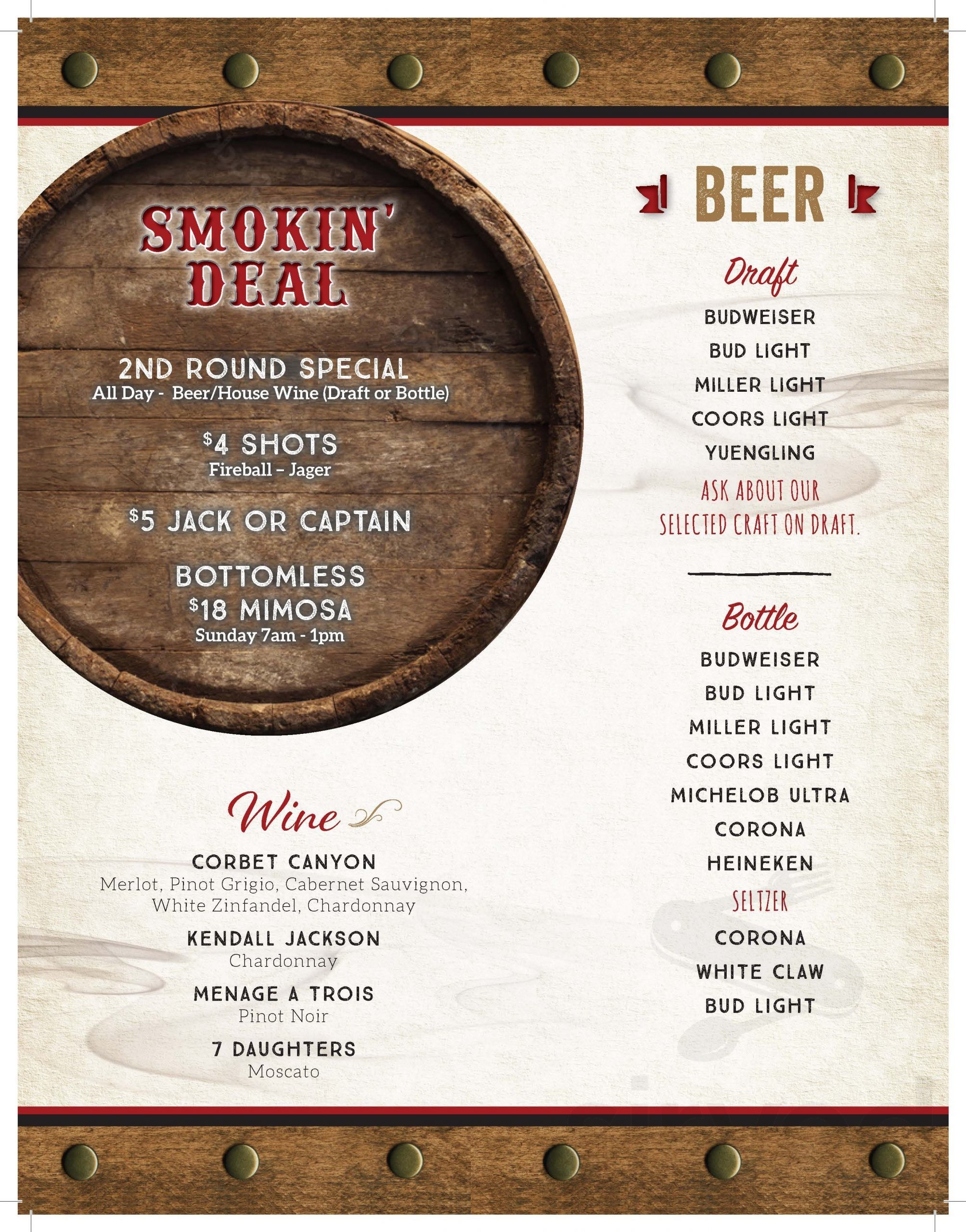Sweet Smoke Southern Kitchen menu in Stuart, Florida, USA