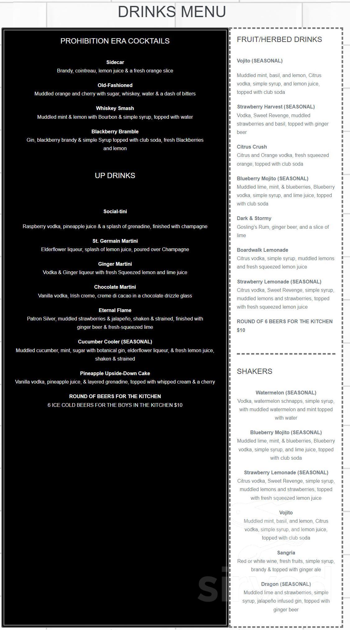 The Social Downingtown menu in Downingtown, Pennsylvania, USA