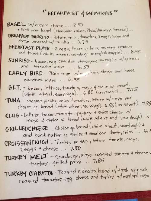 East Bay Cafe Depot menu in Fremont, California, USA