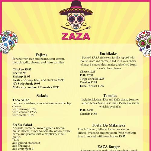 Zaza Mexican Restaurant menu in Marco Island, Florida, USA