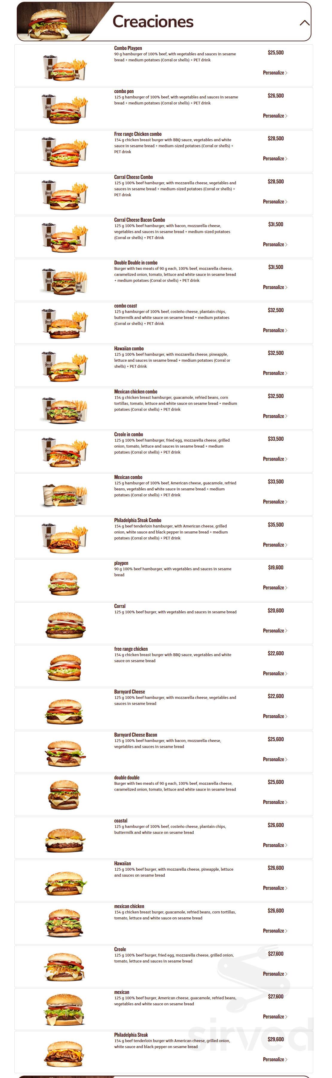 El Corral menus in Billings, Montana, United States