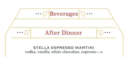 Menu for Stella of New Hope in New Hope, PA | Sirved