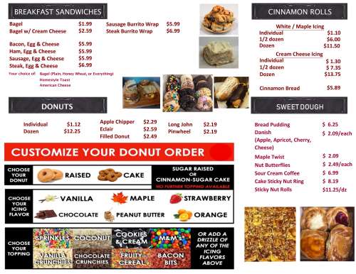 The Pie Shoppe menu in Laughlintown, Pennsylvania, USA