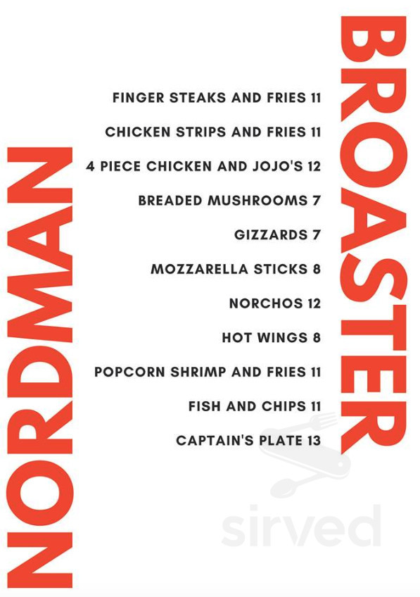 Menu - Nordman ID's Nordman Store & Bar | Sirved