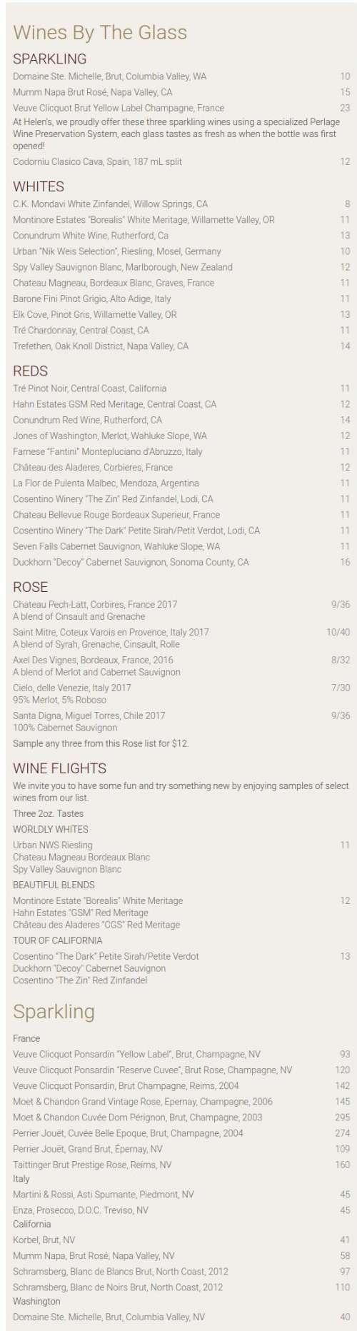 Helen's Restaurant menu in Champion, Pennsylvania, USA