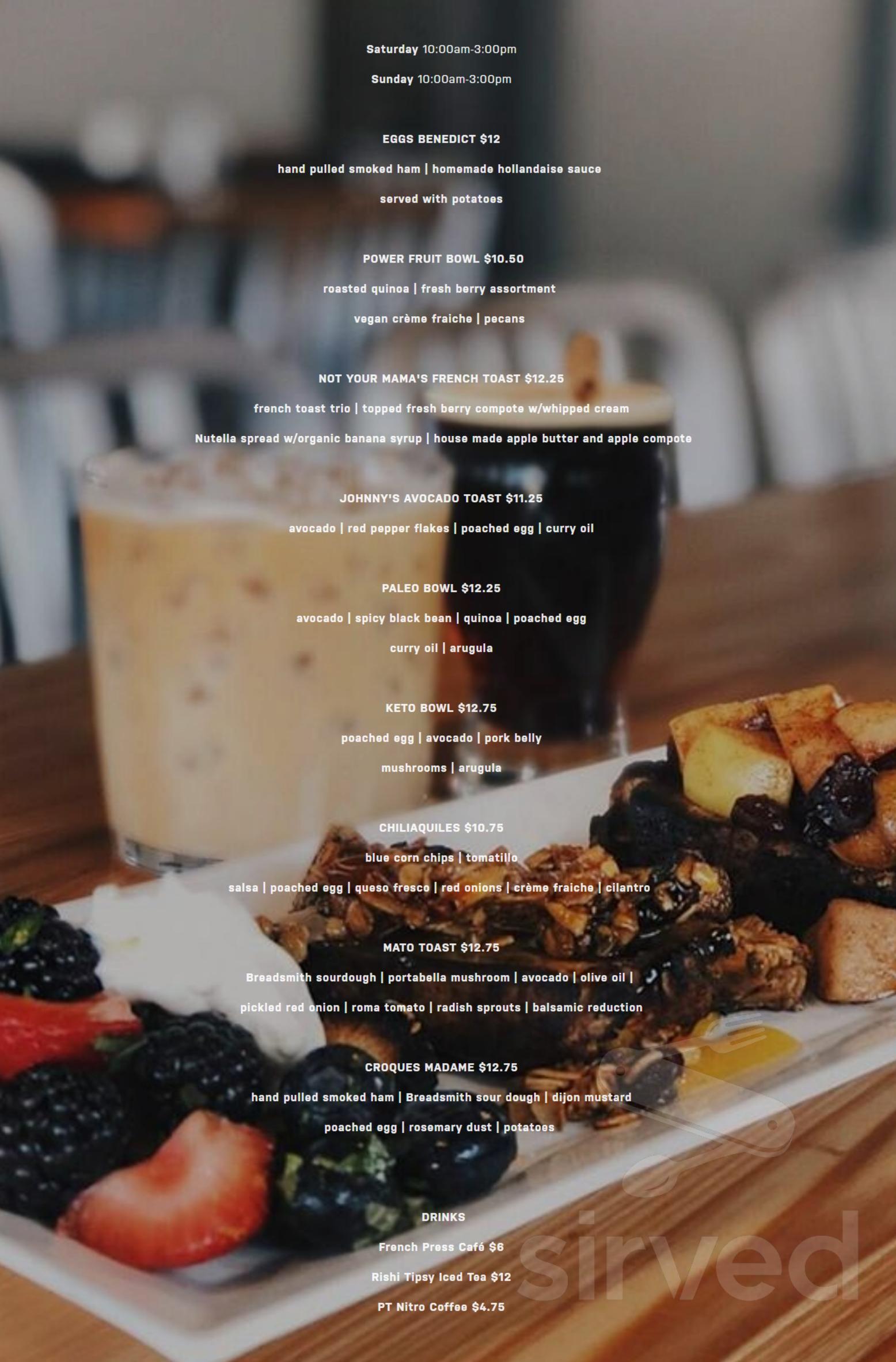 Menu - West Allis WI's Public Table | Sirved