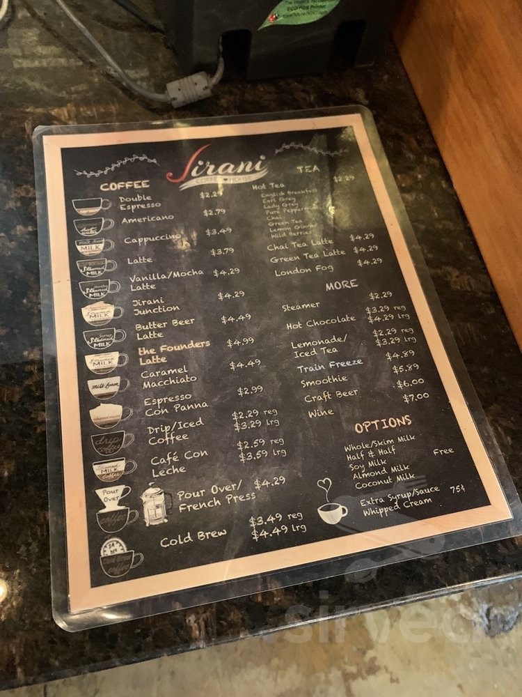 Jirani Coffeehouse menu in Manassas, Virginia, USA