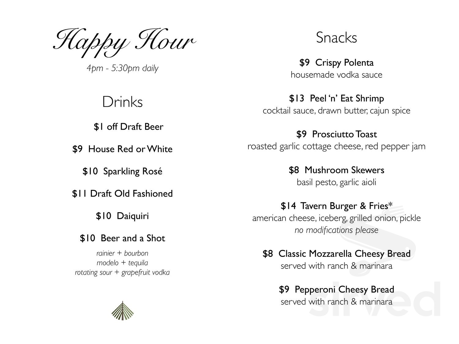 Wooden City Spokane menu in Spokane, Washington, USA