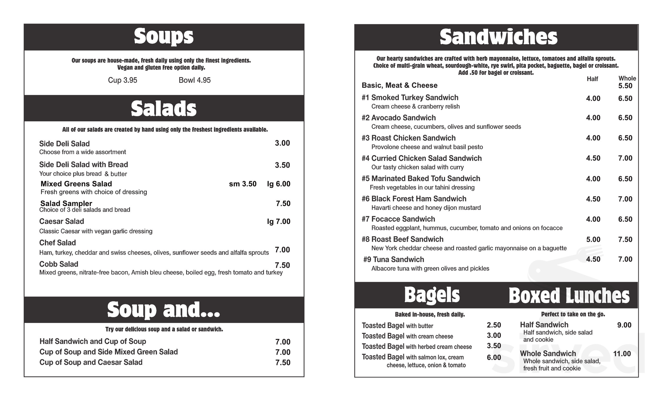 Harvest Fresh Grocery & Deli menu in McMinnville, Oregon, USA