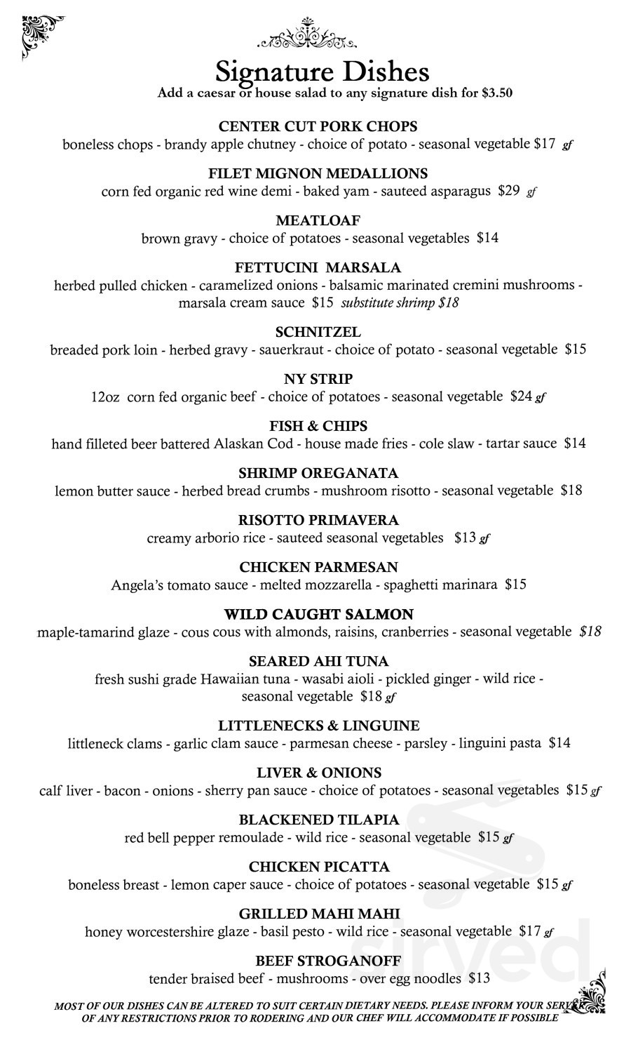 Angela's Kitchen menu in Surprise, Arizona, USA