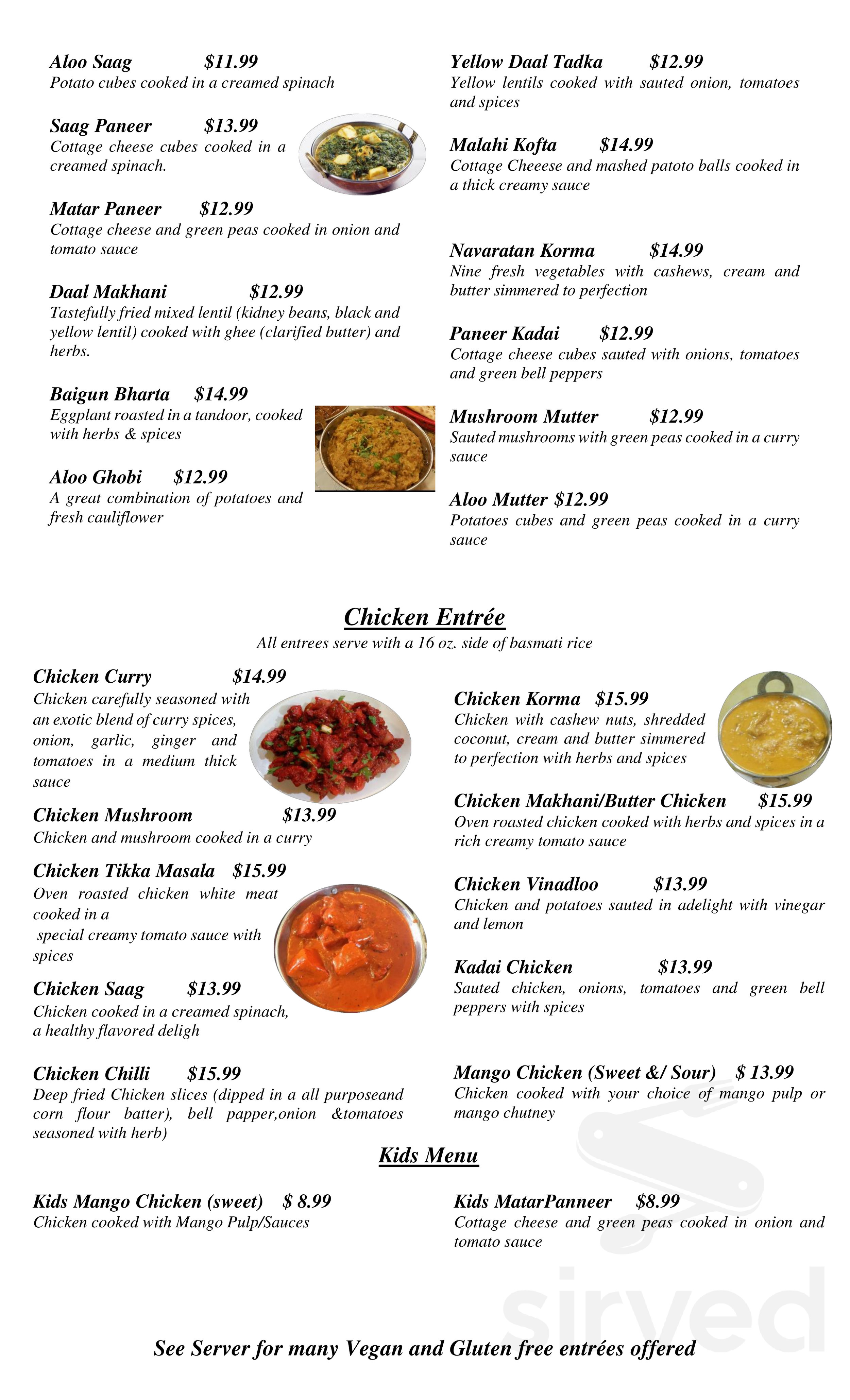 Everest Cuisine menu in Rapid City, South Dakota, USA