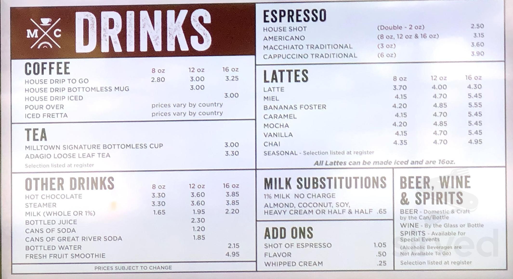 Milltown Coffee Co. | Moline menu in Moline, Illinois, USA
