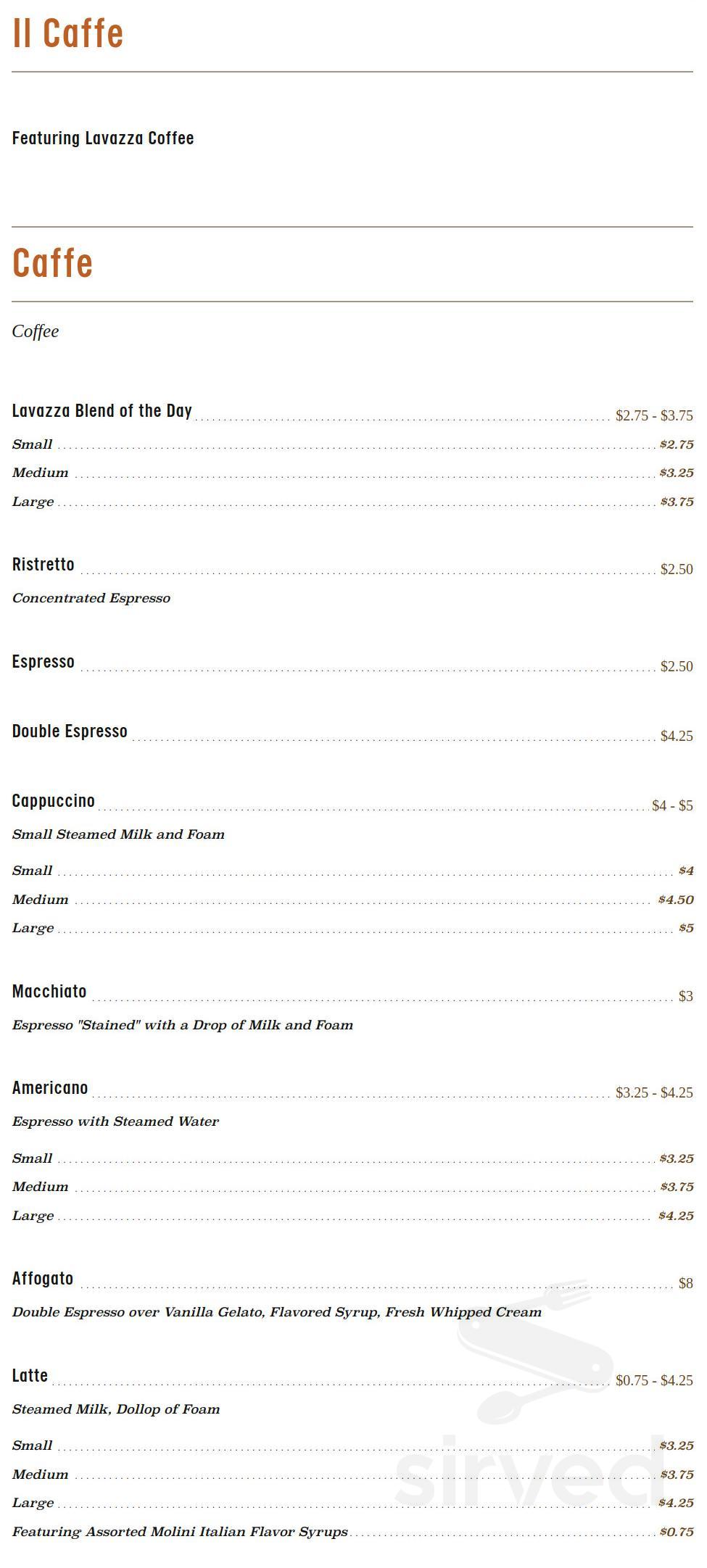 Cibo Italian Kitchen & Market menu in Orleans, Massachusetts, USA