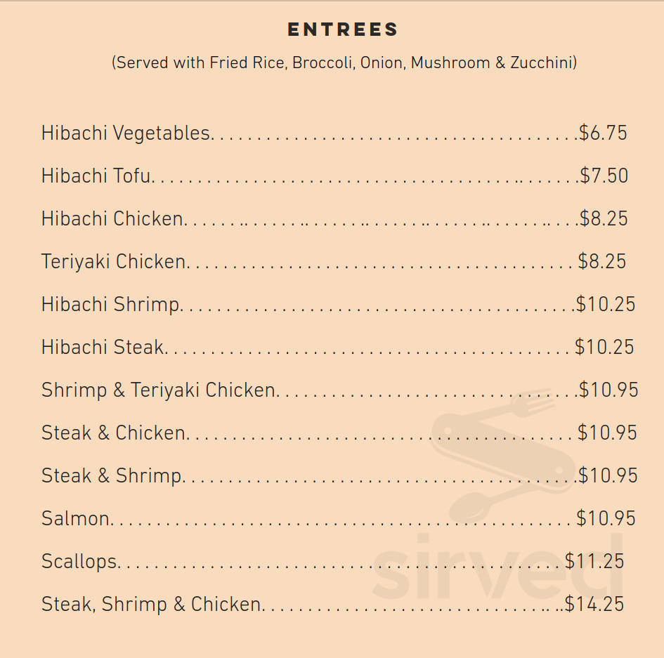 Kumo Sushi & Hibachi menus in Moultrie, Georgia, United States