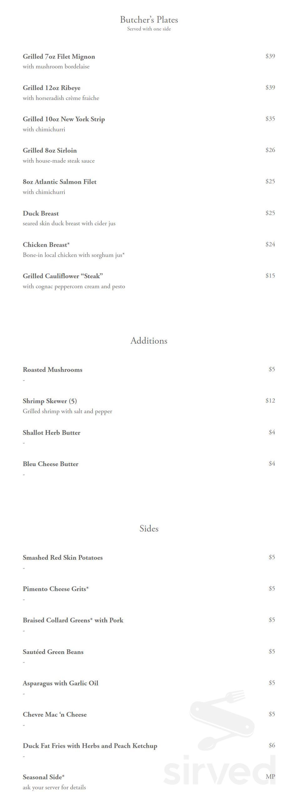 Local Chop & Grill House menu in Harrisonburg, Virginia, USA