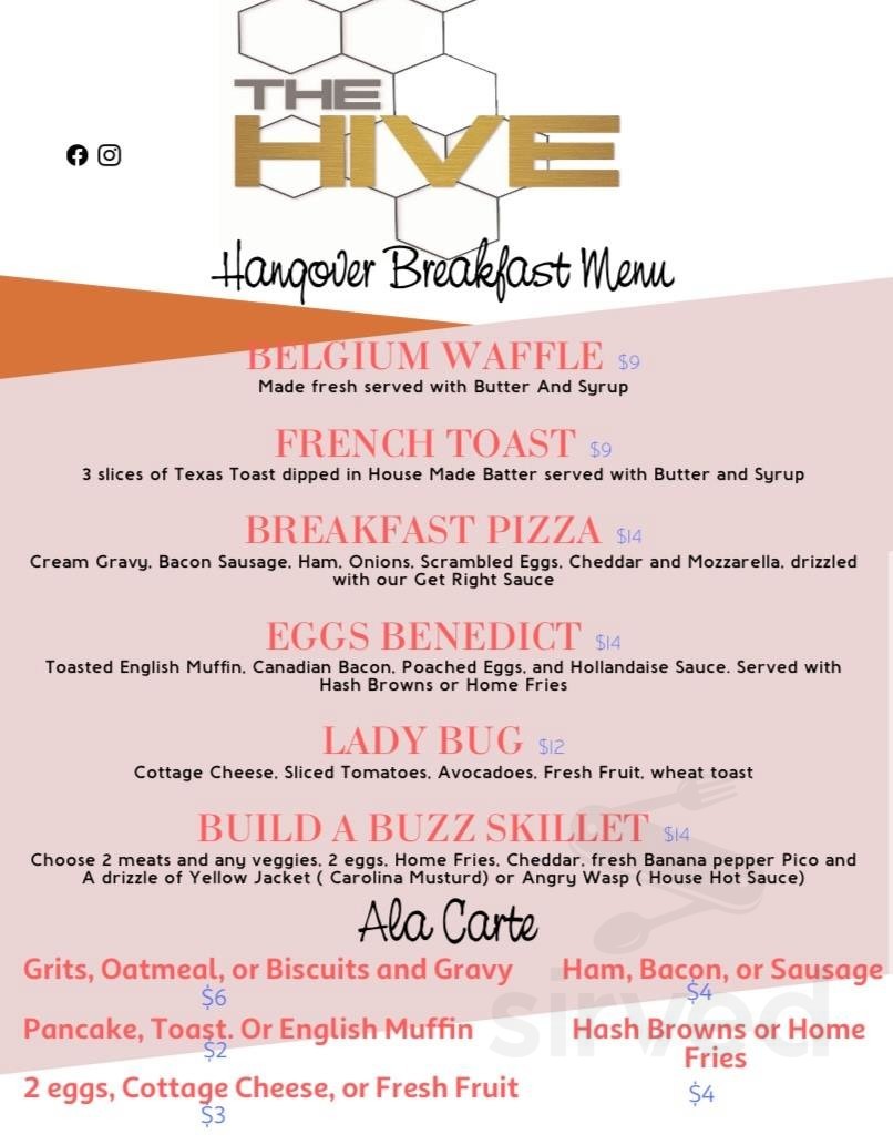 The Hive Bar & Grill menus in Valley Center, Kansas, United States