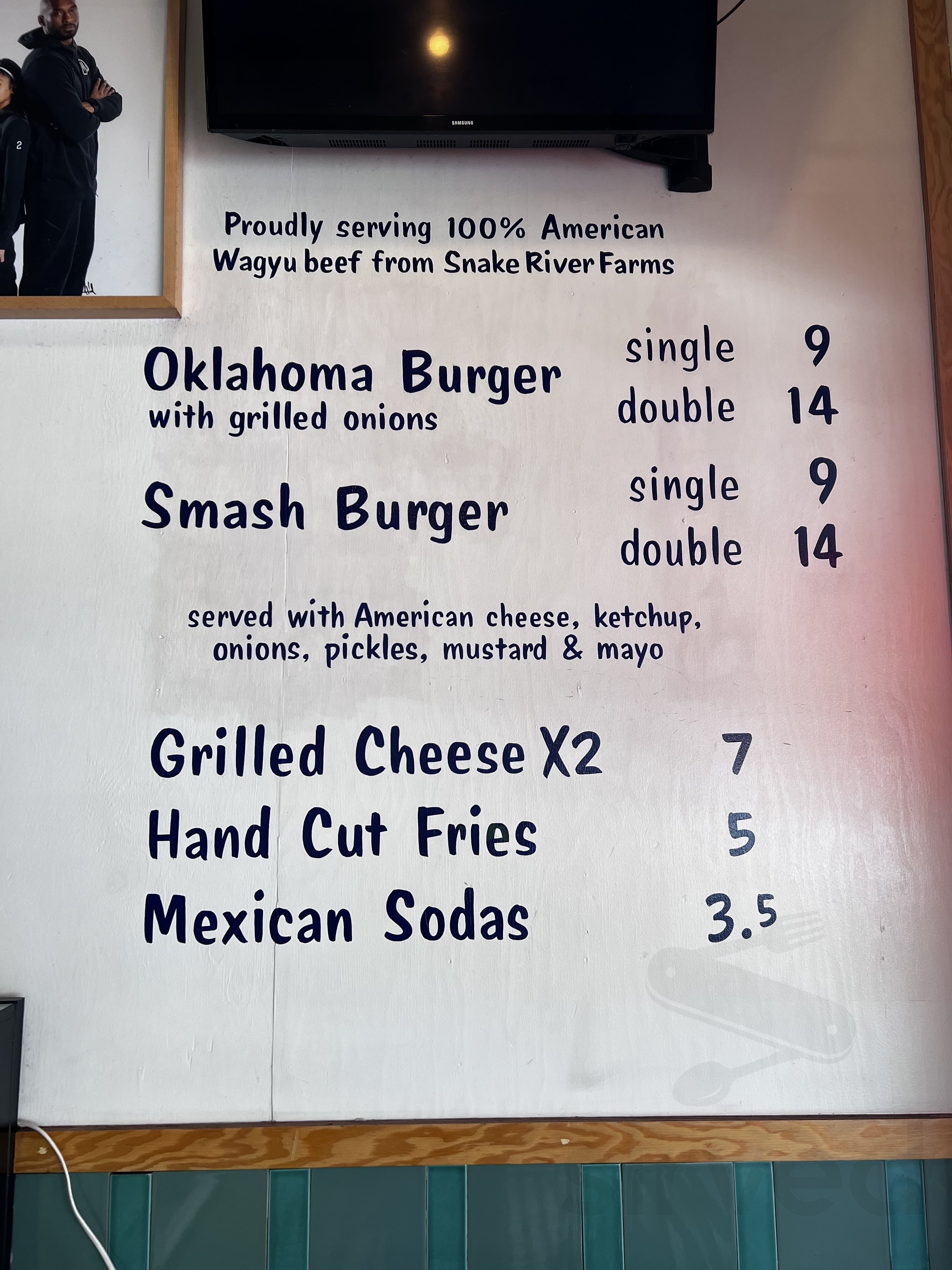 Burger She Wrote menu in Los Angeles, California, USA