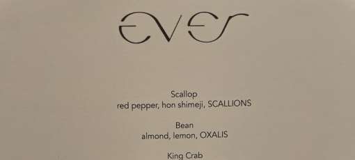 Menu for Ever Restaurant in Chicago, IL | Sirved