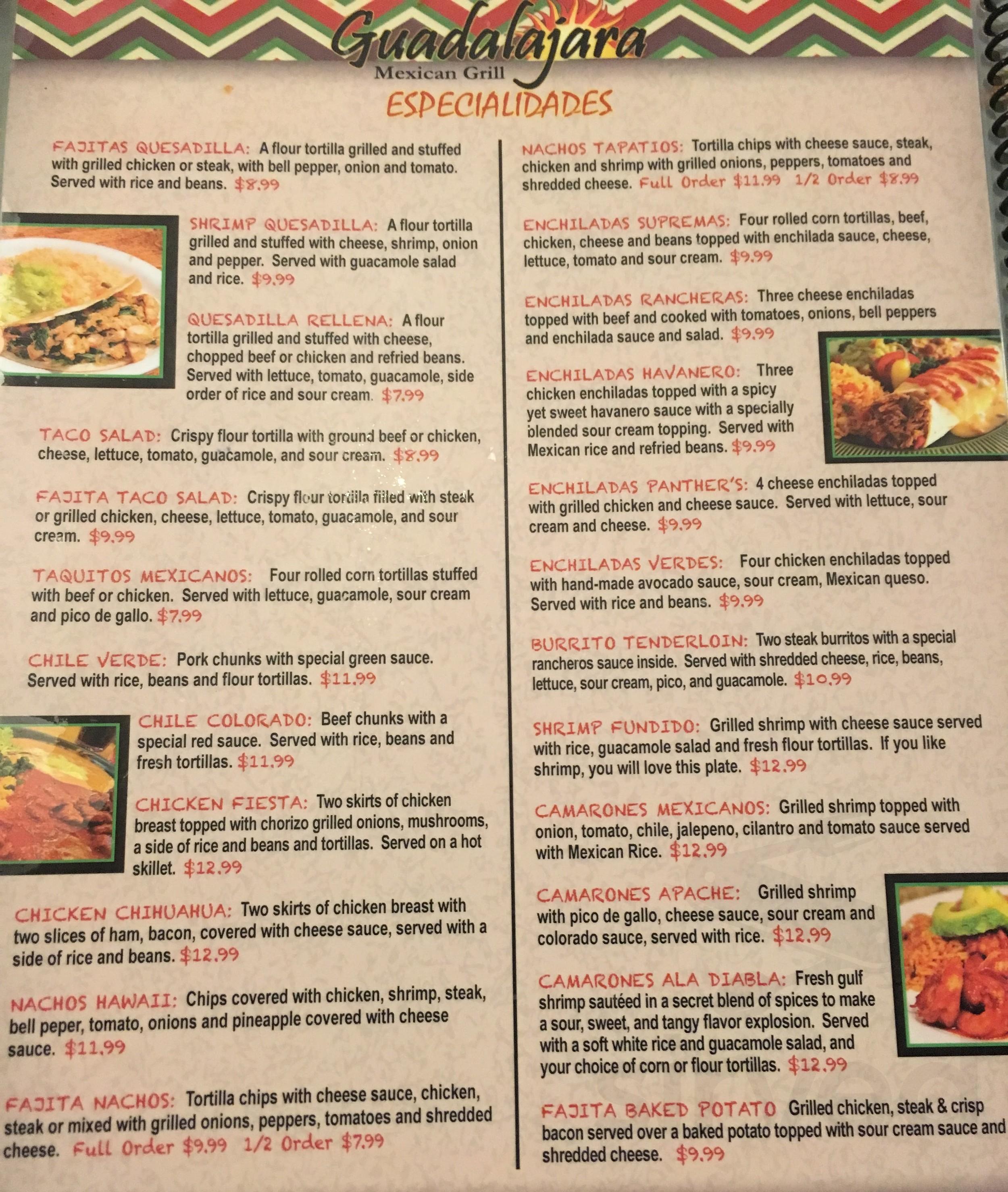 Guadalajara menus in Cabot, Arkansas, United States