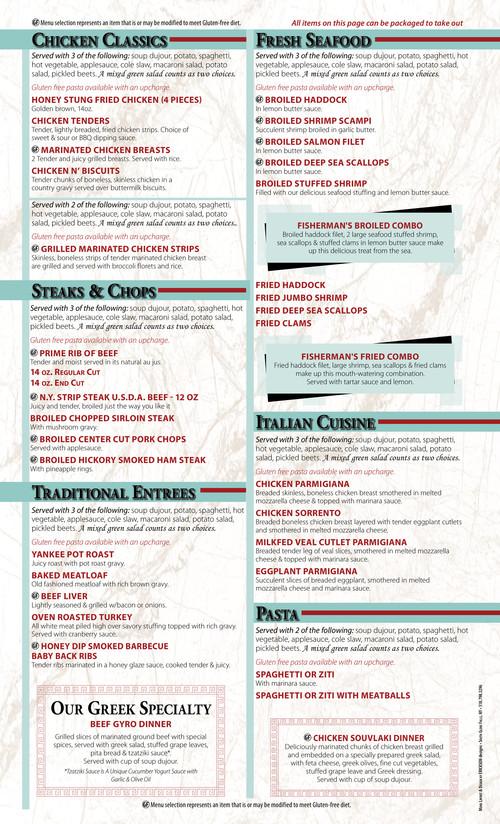 Glenville Queen Diner menu in Schenectady, New York, USA