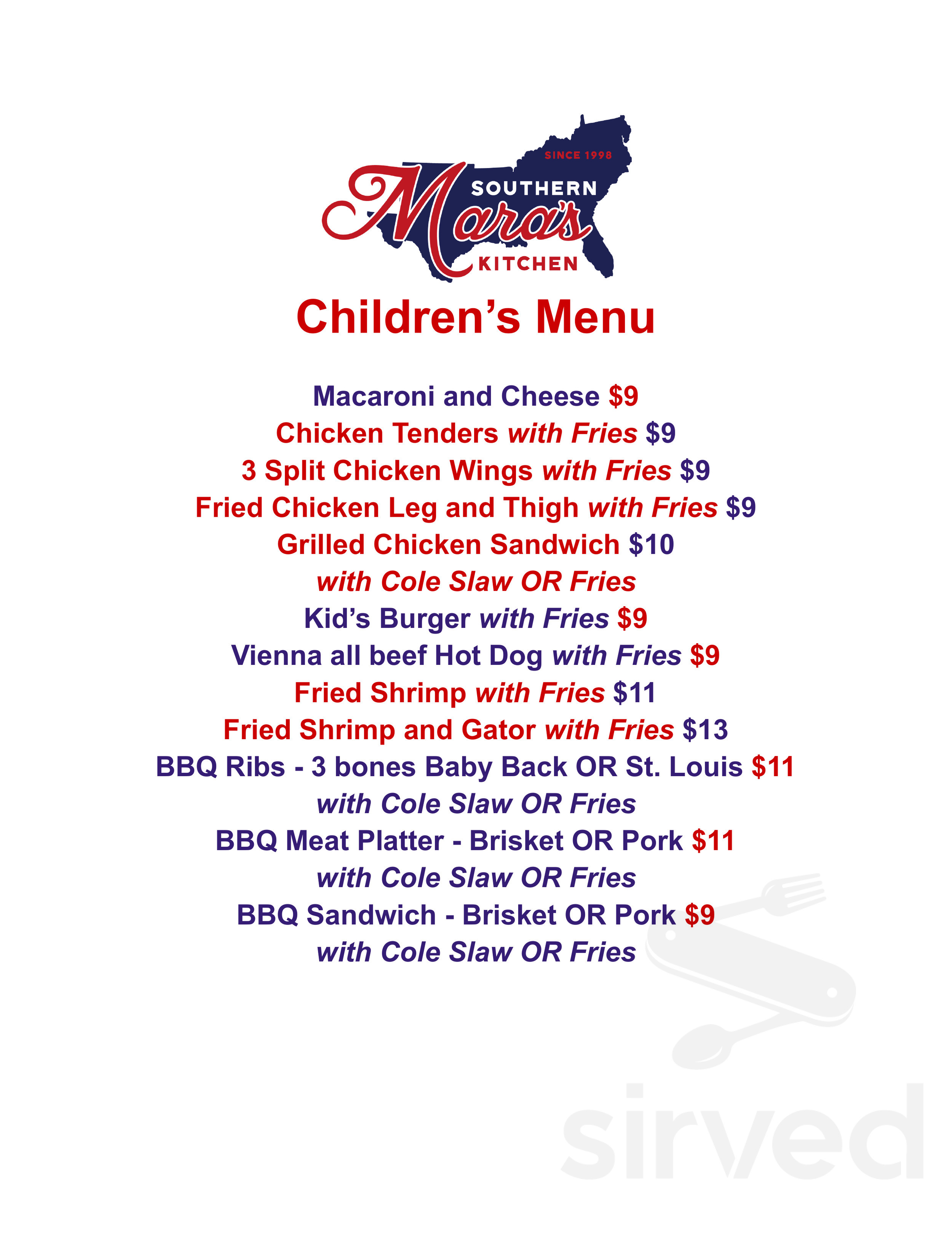 Mara's Homemade menus in Syosset, New York, United States