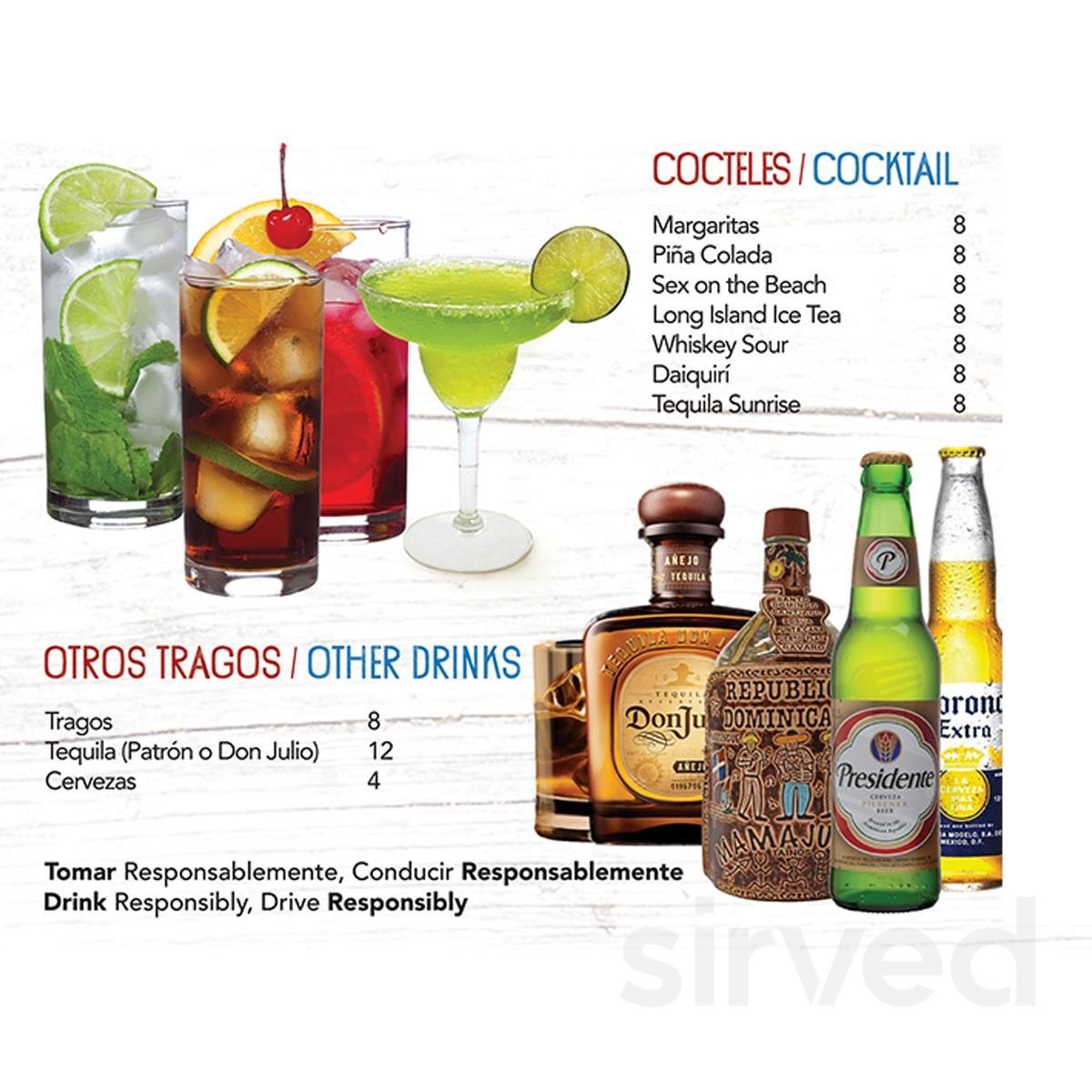 Cafe Dominicano menu in Norcross, Georgia, USA