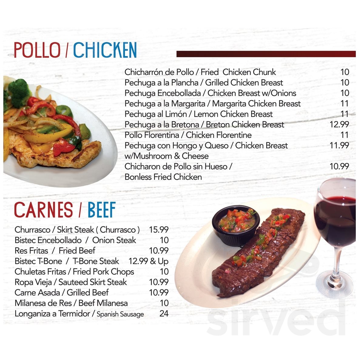 Cafe Dominicano menu in Norcross, Georgia, USA