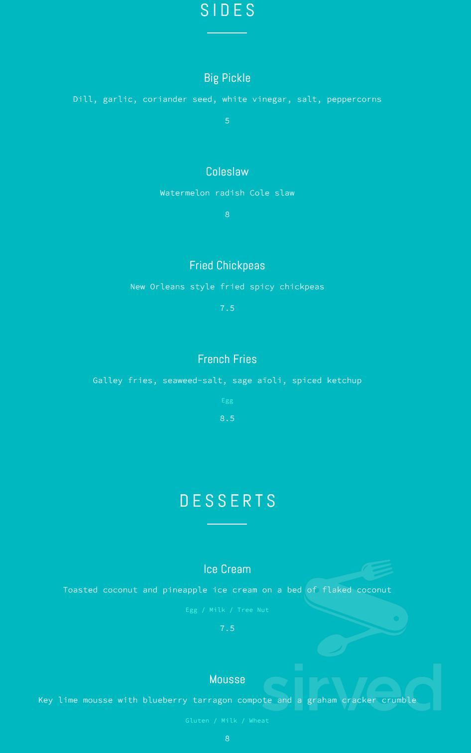 Island Oyster menus in Brooklyn, New York, United States