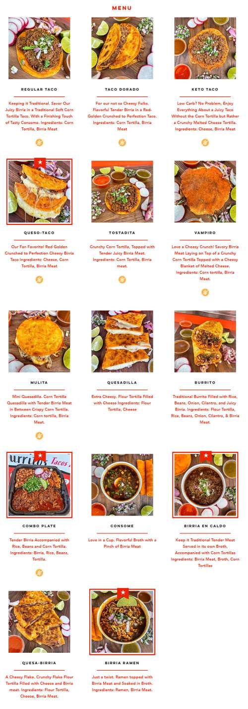 Birrieria San Marcos menu in North Hills, California, USA