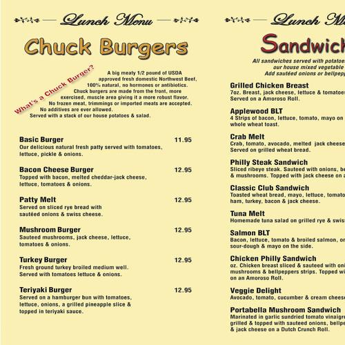Rick's Cafe menu in Los Altos, California, USA