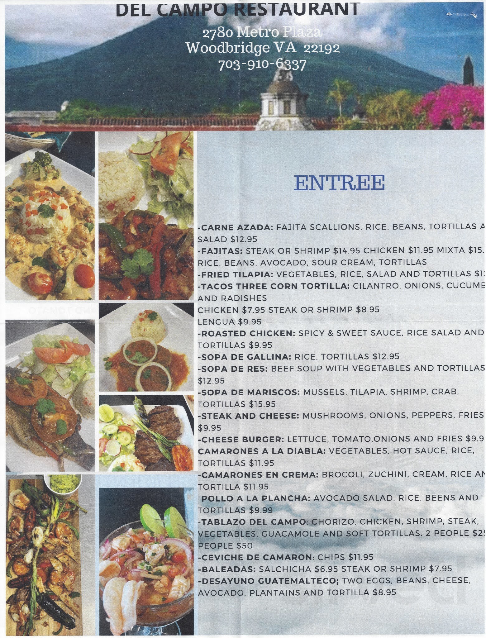 Barley House menu in Woodbridge, Virginia, USA