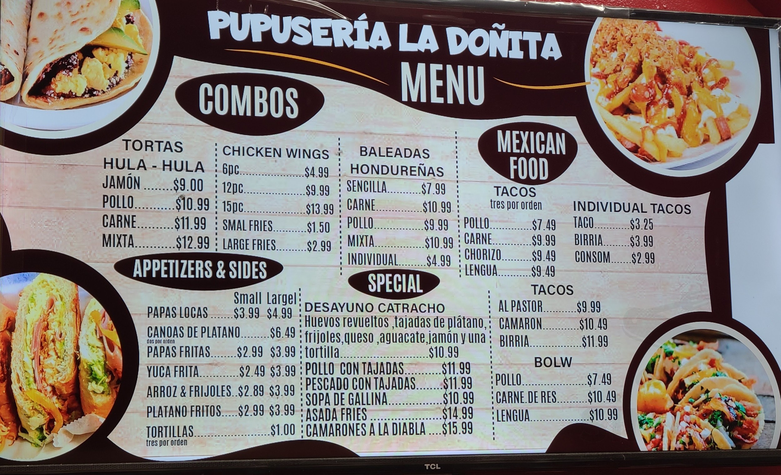 La Doñita Latin & Deli menu in Hyattsville, Maryland, USA