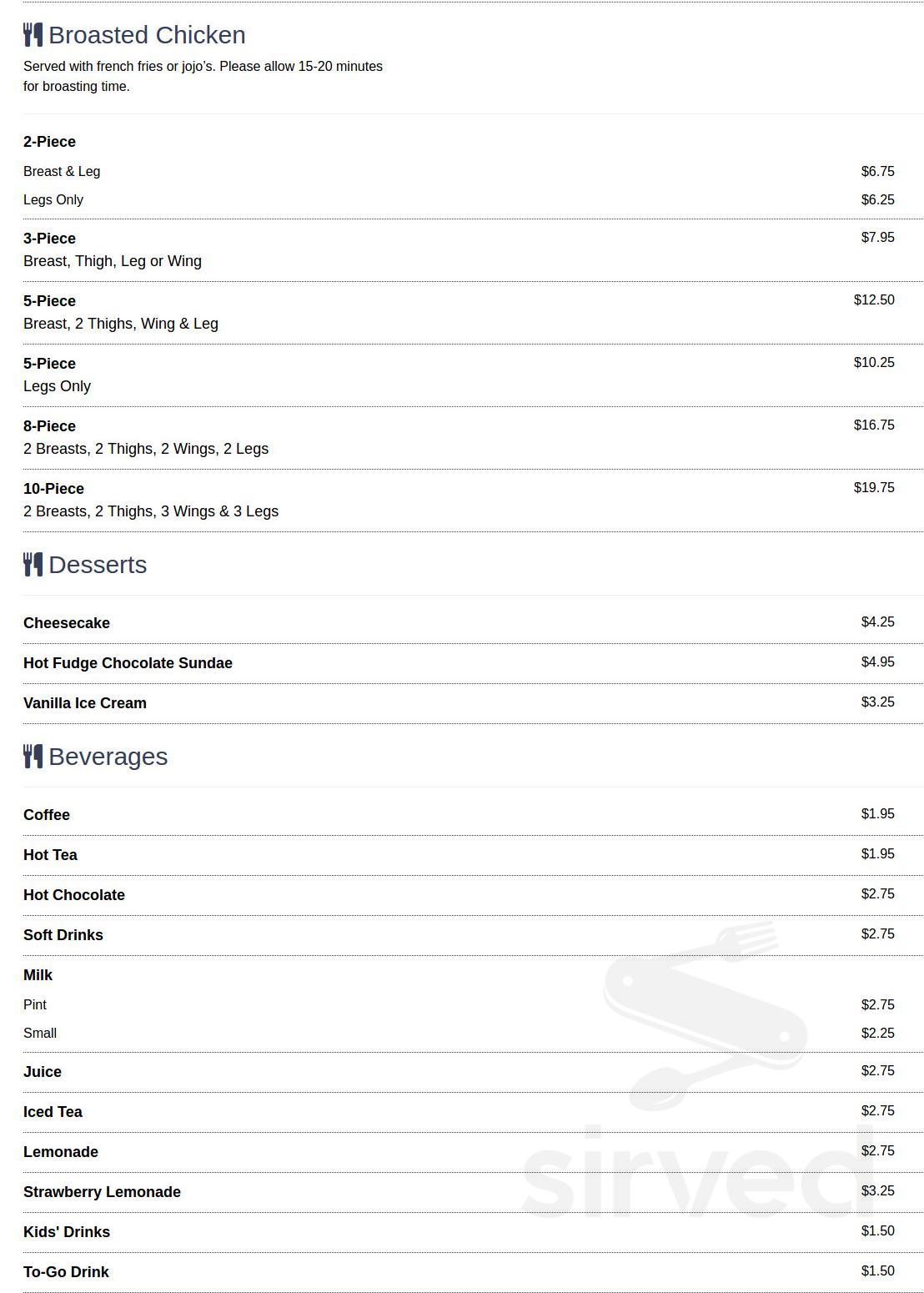 Menu - Veneta OR's Countryside Pizza & Grill | Sirved