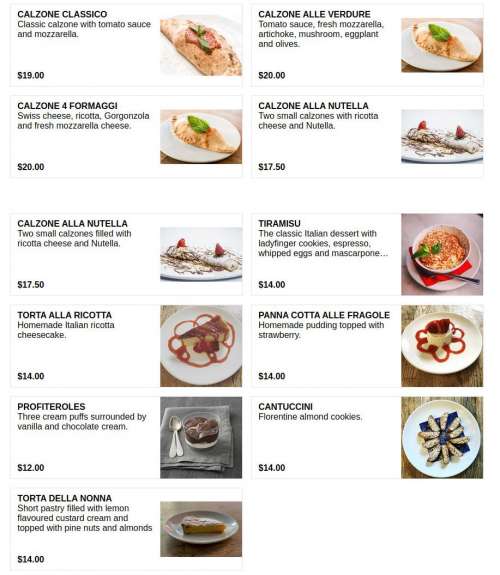 Broccolino menu in Brooklyn, New York, USA