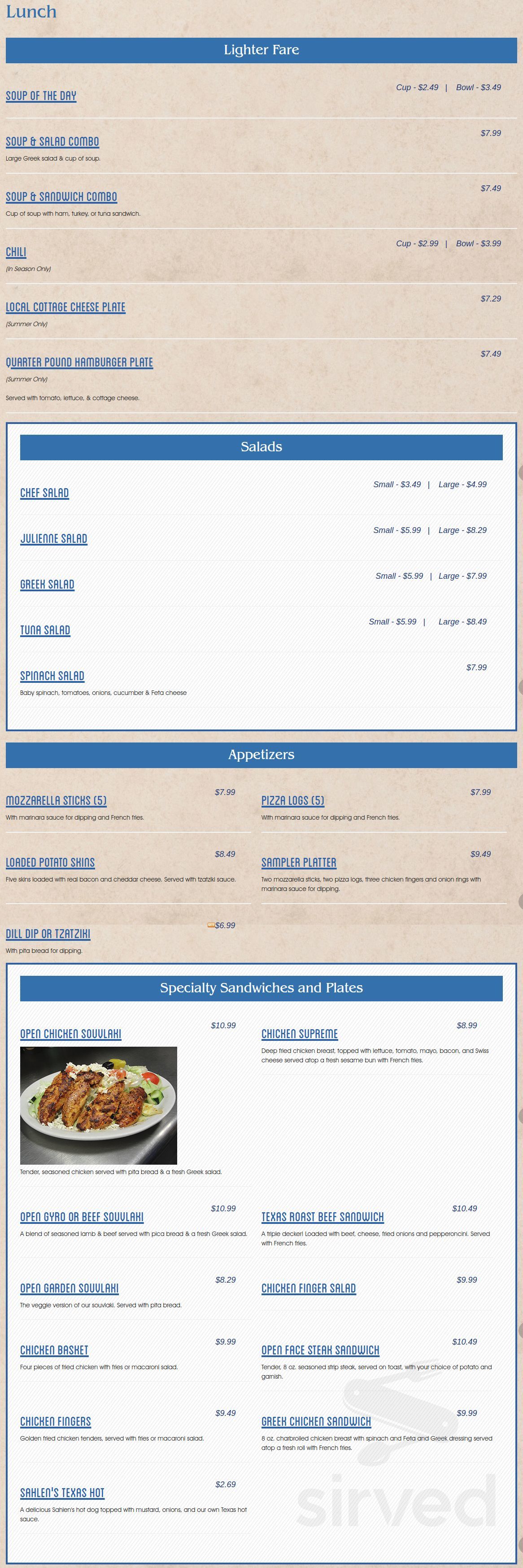 Menu for Athena's Family Restaurant in Tonawanda, NY | Sirved